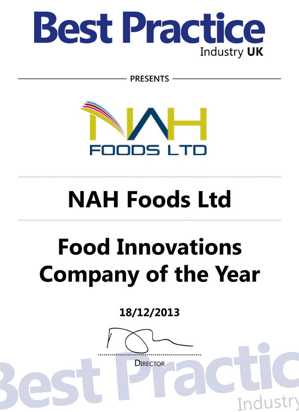 Best Practice Industry UK presents NAH Foods Ltd. with the Food Innova