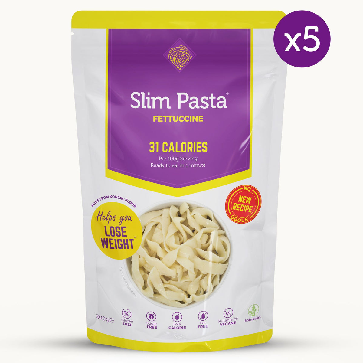 Slim Pasta Fettuccine No Drain 200g | Low Carb Pasta